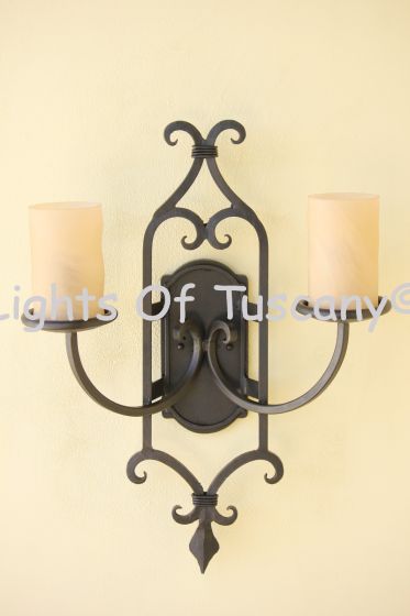 Lights of Tuscany Transitional Spanish Style wall sconce light