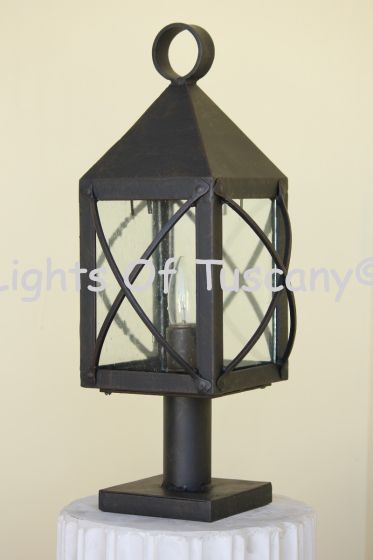 Lights of Tuscany Rustic pier mount post lantern light