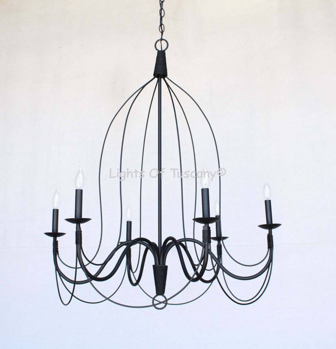Lights of Tuscany 1168-6 Country Italian Style Wrought Iron Candelabra ...