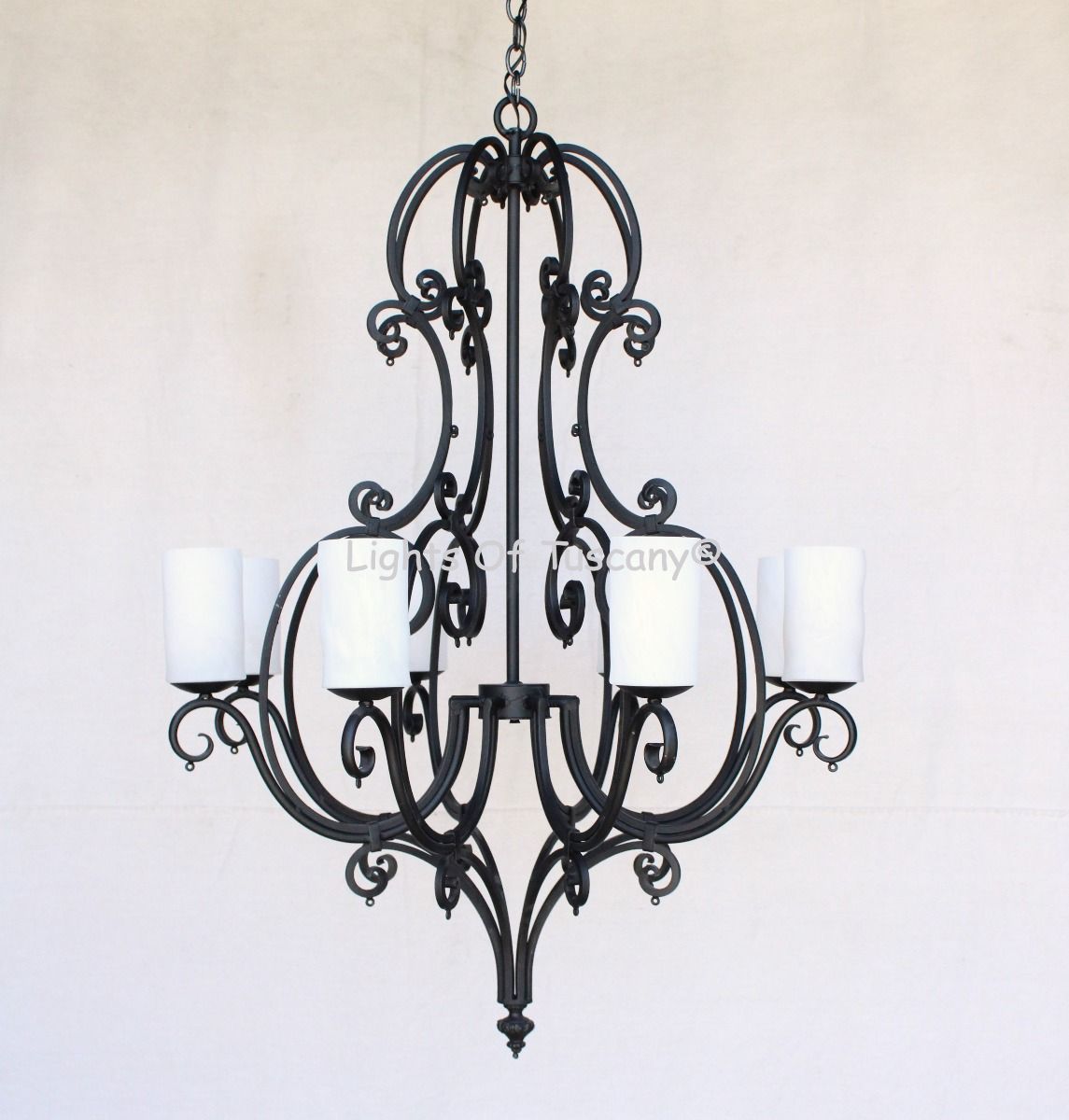 Lights of Tuscany 1381-8GLS Country Italian style Wrought Iron ...