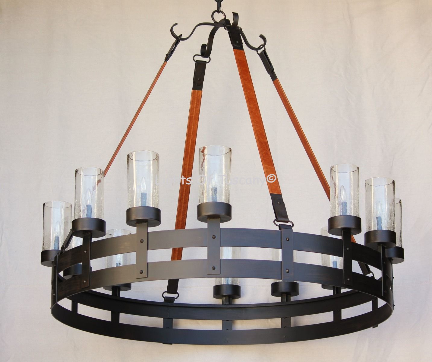 Lights of Tuscany 2608-8 Rustic Ranch Style Wrought Iron Style Chandelier