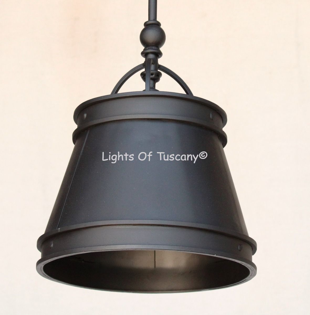 Lights of Tuscany 6164-1 Wrought Iron Bell Pendant Light