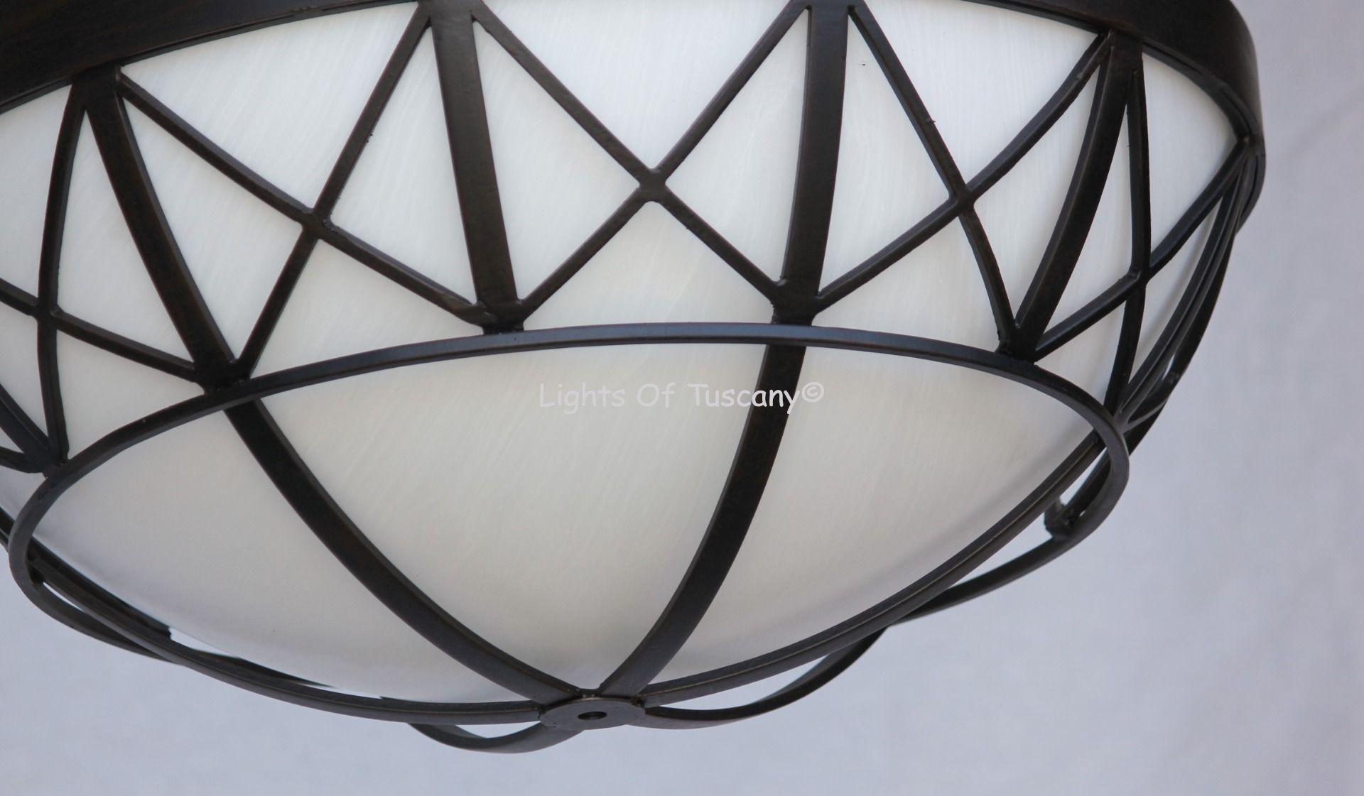 Lights of Tuscany 6655-4 Transitional Style Wrought Iron Flush Bowl Light