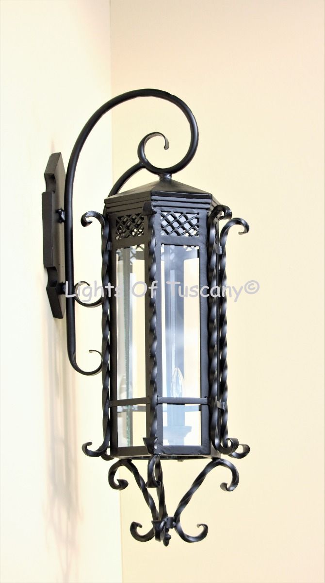 Glass Cast Iron Outdoor Lights
