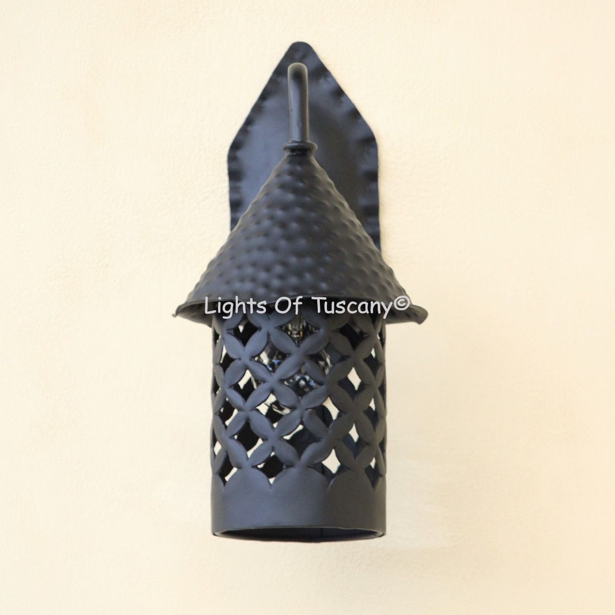 Lights of Tuscany 7325-1 Rustic Gothic Style Iron Outdoor Wall Lantern