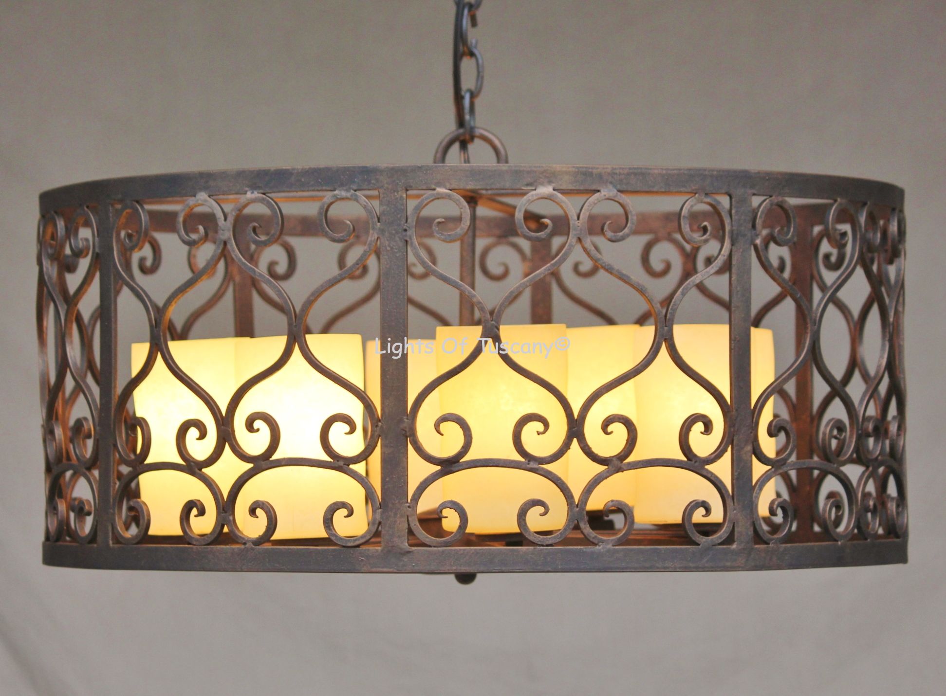 Lights of Tuscany 2376-8 Rustic Tuscan / Spanish Style Wrought Iron ...