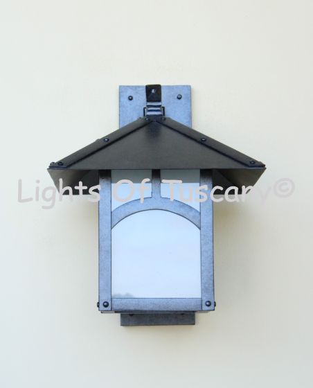 Lights of Tuscany 7631-1 Mission Style Wrought Iron Outdoor Wall Light