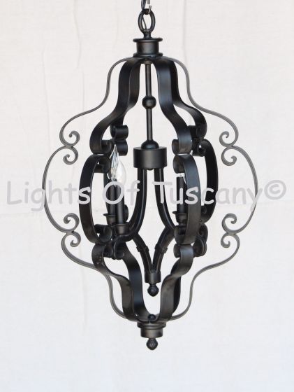 Lights of Tuscany 1916-4 Traditional Decorative Scroll Iron Hanging ...