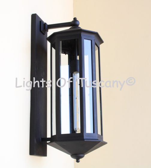 Lights of Tuscany 7725-1 Transitional Style Wrought Iron Outdoor Wall Light