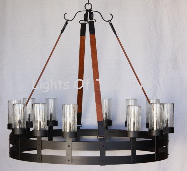 Lights of Tuscany 2608-8 Rustic Ranch Style Wrought Iron Style Chandelier